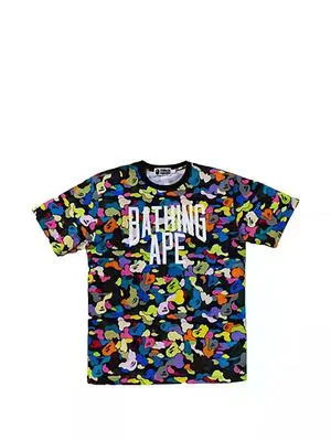 A BATHING APE Camo Logo-print T-shirt - Black
