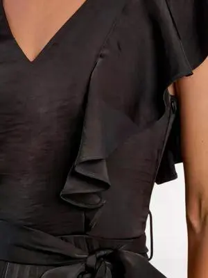 MOLLY BRACKEN Ruffled-detail Maxi Dress