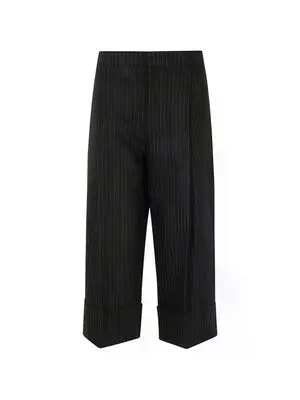 Elisabetta Franchi Pinstripe-pattern Cuffed Trousers