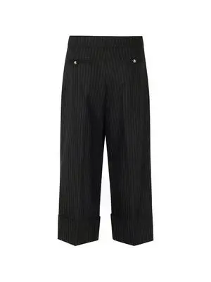 Elisabetta Franchi Pinstripe-pattern Cuffed Trousers