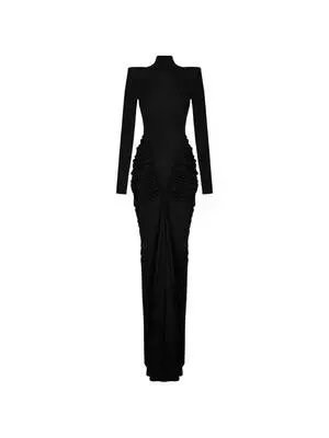 V:PM ATELIER Adwa Ruched Maxi Dress - Black