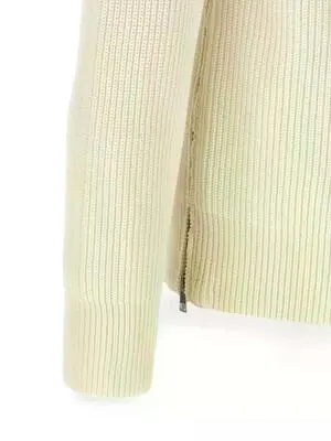 RIVIERA Ribbed-knit Asymmetric-zip Sweater
