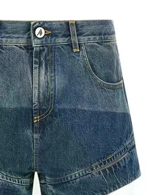 Attico Cut-out Curved-hem Shorts