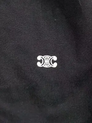 Celine Triomphe Embroidery Loose Hoodie