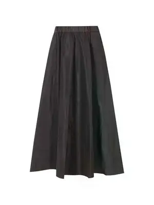 Aspesi Elasticated-waistband Flared Midi Skirt - Grey