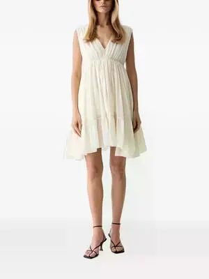 VICOLO Braided-detail Tiered Mini Dress