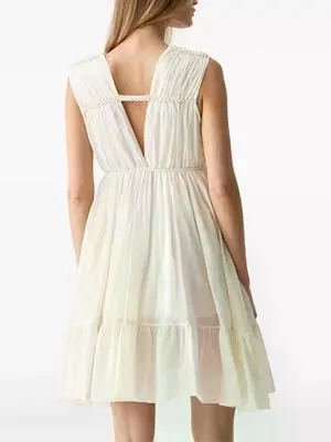 VICOLO Braided-detail Tiered Mini Dress