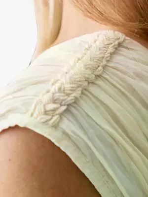 VICOLO Braided-detail Tiered Mini Dress