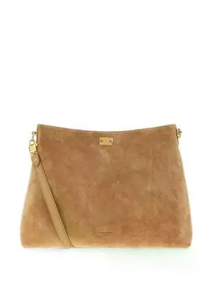 Dolce & Gabbana Logo-plaque Suede Shoulder Bag