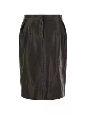 Magda Butrym Pleated Midi Skirt - Black