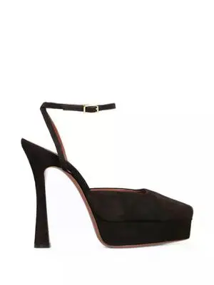 CASTAGNA Vicky Platform Peep-toe Pumps - Brown