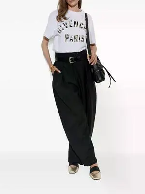 Givenchy Sliced Metallic Leather Ballet Flats