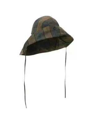Henrik Vibskov Nilsson Fisherman Tartan Hat - Brown