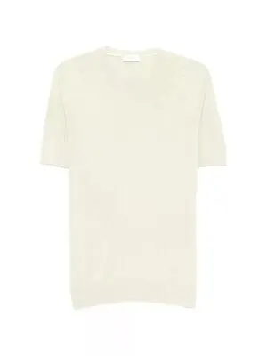 PAOLO PECORA Short-sleeve Round-neck T-shirt - Neutrals