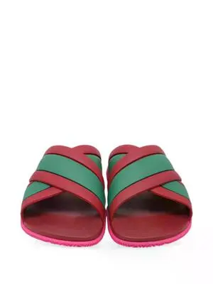 Gucci Web Criss-cross Slide Sandals