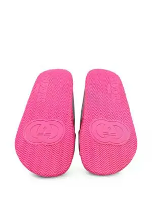 Gucci Web Criss-cross Slide Sandals