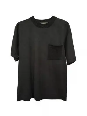 ATOMO FACTORY Crochet-trim Pocket T-shirt - Black