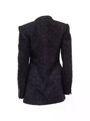 Balenciaga Hourglass Tweed Blazer - Black