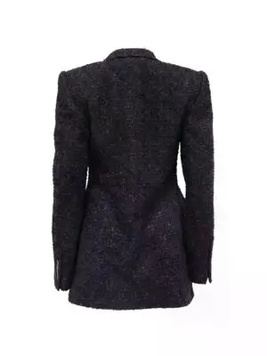 Balenciaga Hourglass Tweed Blazer - Black
