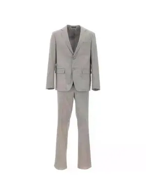 MARCHESANI Merino Check Suit - Grey