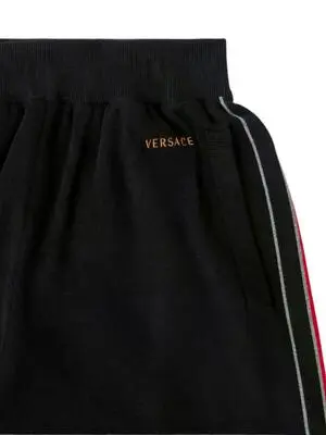 Versace Logo-embroidered Side-stripe Track Pants