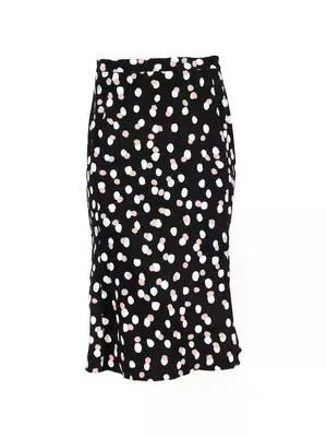Altuzarra Polka-dot Midi Skirt - Black