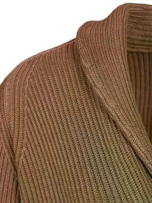 Fedeli Shawl-collar Ribbed-knit Cardigan