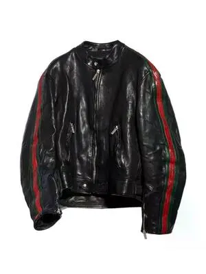 Gucci Leather Biker Jacket - Black