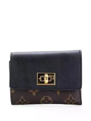 LOUIS VUITTON Victorine On My Side Wallet Leather And Monogram Canvas Small Wallets - Black