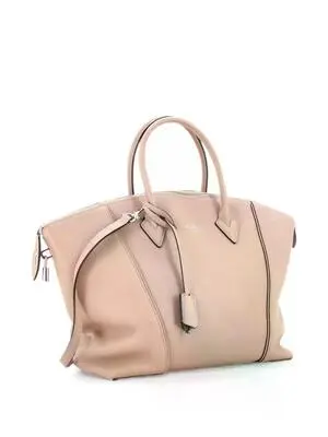 LOUIS VUITTON Soft Lockit Handbag Leather Mm Satchel - Neutrals