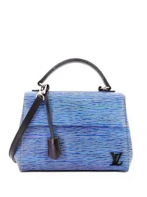 LOUIS VUITTON Cluny Top Handle Bag Epi Leather Bb Satchel - Blue