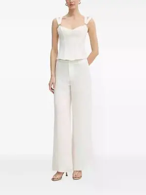 Bardot Serafina Corset-style Buckled-strap Top
