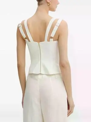 Bardot Serafina Corset-style Buckled-strap Top