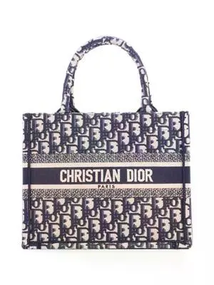 Dior Book Oblique Canvas Small Tote Bag - Blue
