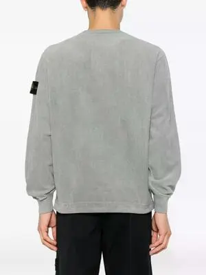 Stone Island Logo-patch Corduroy Sweatshirt