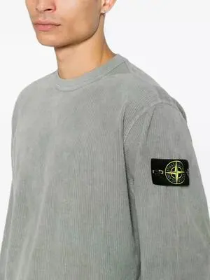 Stone Island Logo-patch Corduroy Sweatshirt