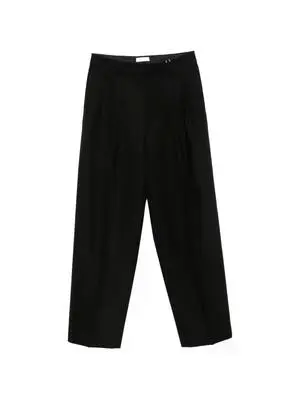 TOTEME Pleated Straight-leg Trousers - Black
