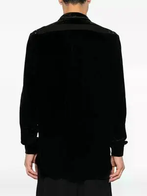 Rick Owens Velvet Webbing-detail Shirt