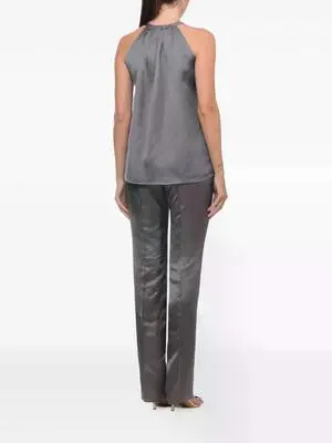 EMME Halterneck Pleated Halterneck Blouse
