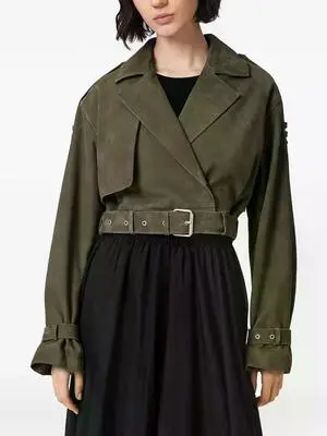 ALLSAINTS Ophelia Cropped Suede Jacket