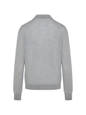GRAN SASSO Long-sleeve Knitted Polo Shirt