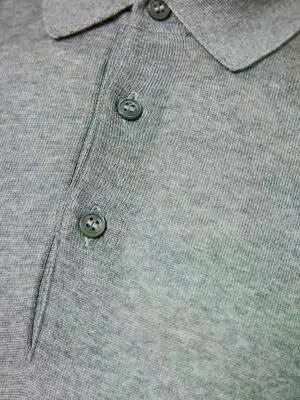 GRAN SASSO Long-sleeve Knitted Polo Shirt