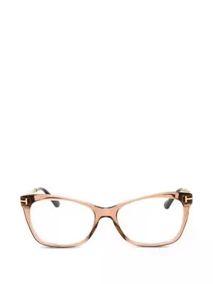 TOM FORD Geometric-frame Glasses - Brown