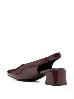 LINDA BAUMANN Patent-finish Slingback Pumps - Red