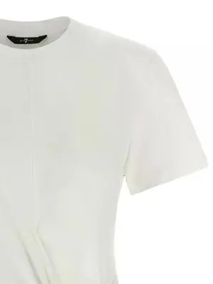 7 For All Mankind Draped Detail T-shirt - White