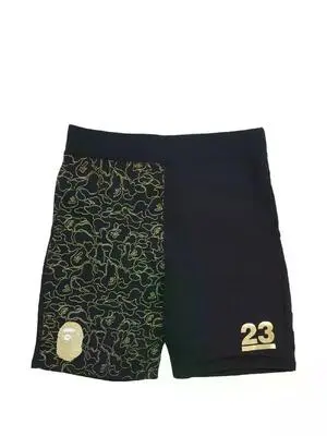 A BATHING APE Abc Camo Track Horts - Black