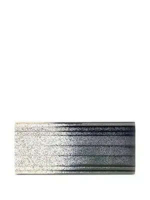 JIMMY CHOO Sweetie Glitter-effect Clutch Bag - Silver