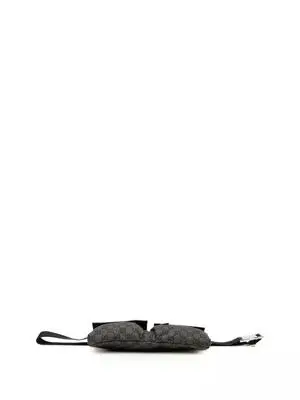 Gucci Gg Denim Double Pocket Belt Bag - Grey