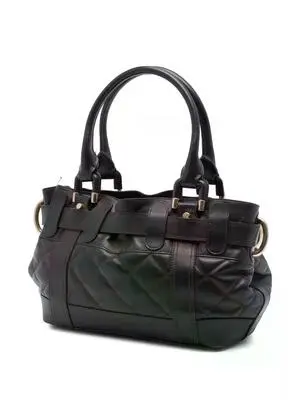 Burberry Quilted Leather Beaton Handbag