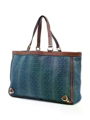 Gucci 2000-2015 Denim Interlocking G Abbey D Ring Tote Bag